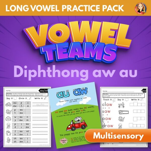 Vowel Team Diphthong AW AU Word Work Activities | Made By Teachers