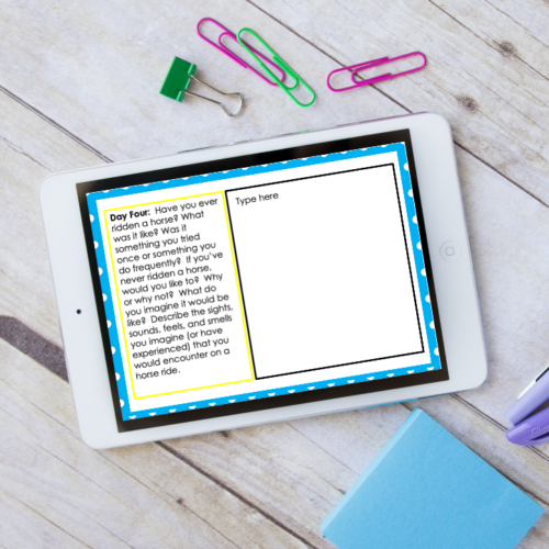 Creative Writing Prompts for August | DIGITAL Task Cards | Prewriting ...