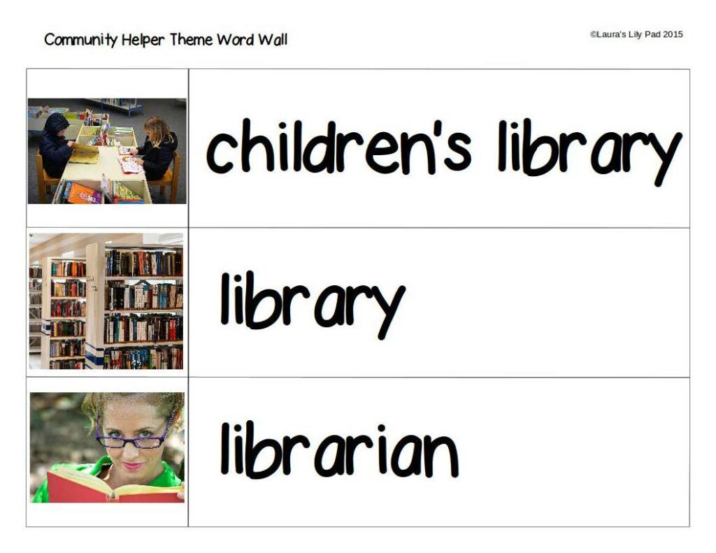 Community Helpers Photographic Word Wall - Made By Teachers