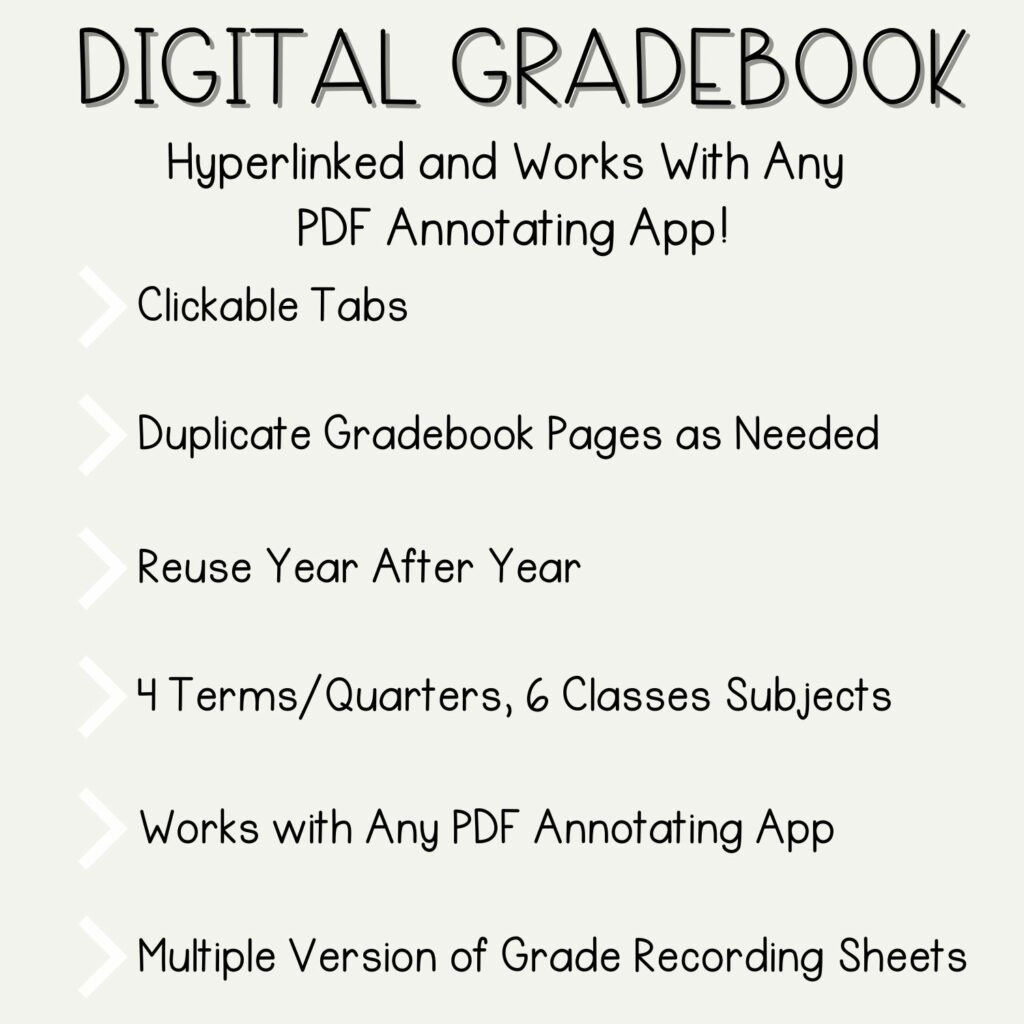 Digital Grade Book for PDF Annotating App for Tablet or iPad - Made By ...