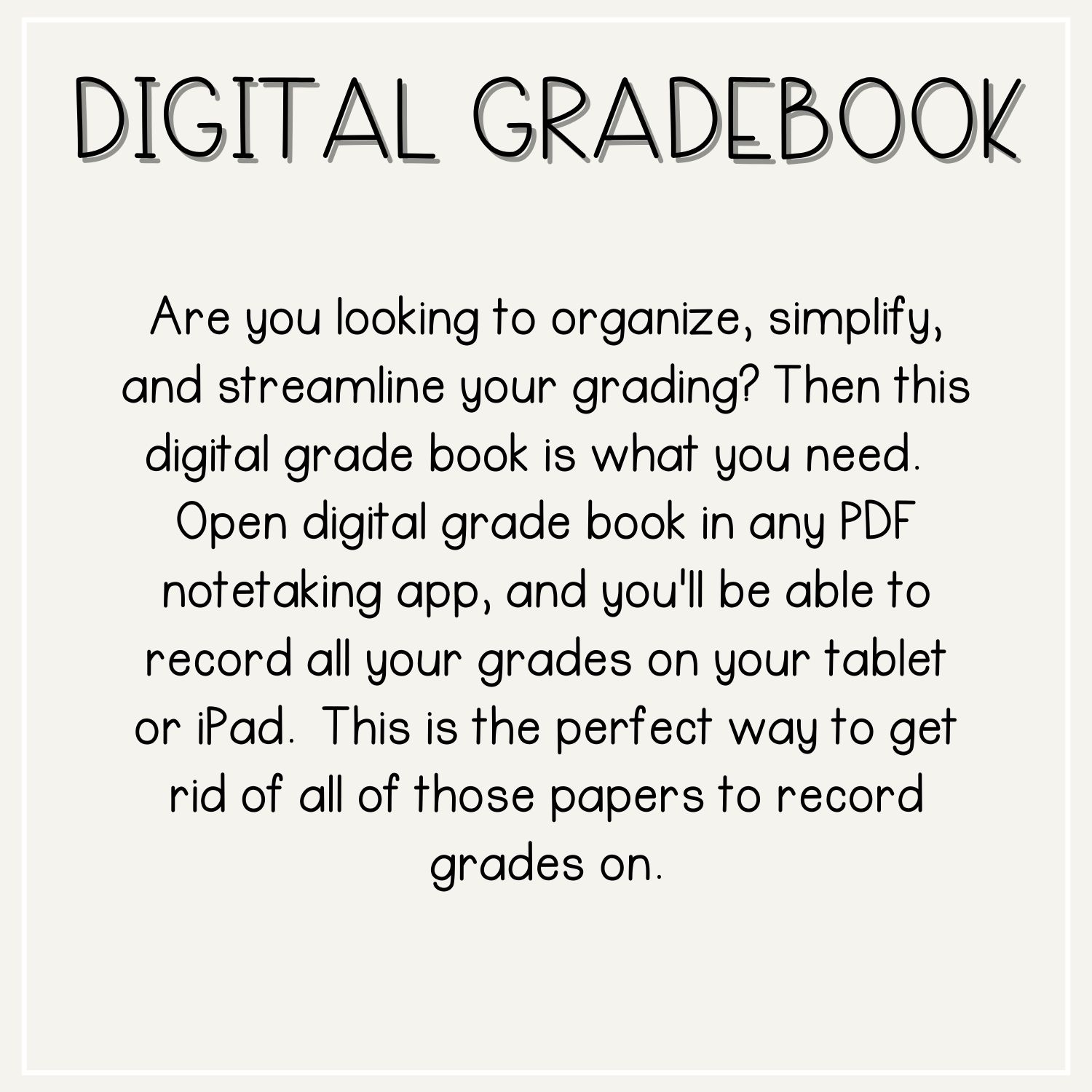 Digital Grade Book for PDF Annotating App for Tablet or iPad - Made By ...