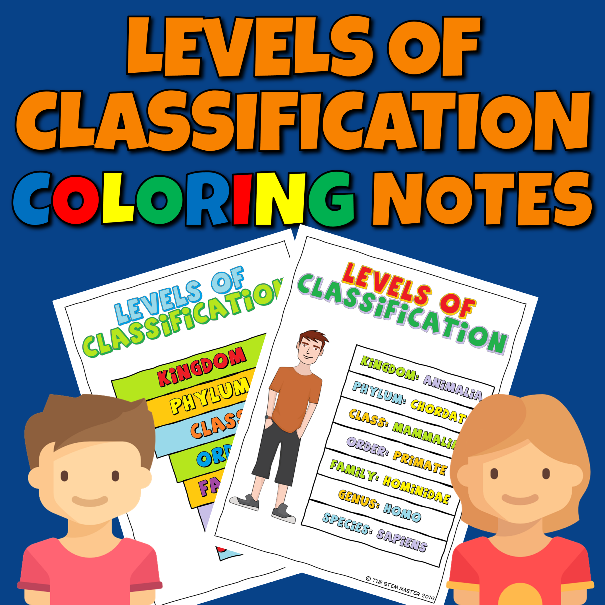 Levels of Classification Coloring Notes - Made By Teachers