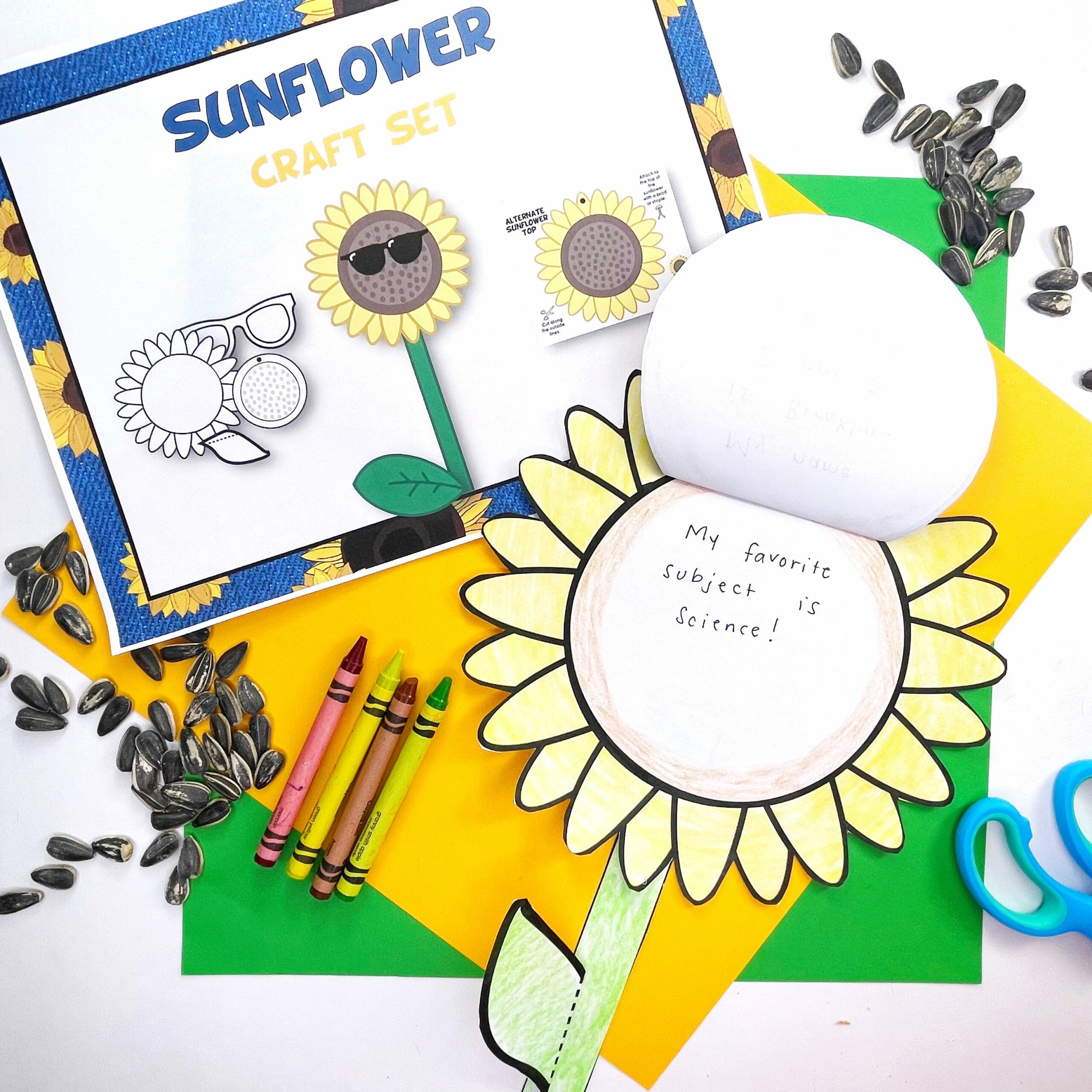 Sunflower Craft for Getting to Know You and Writing Display | Made By ...