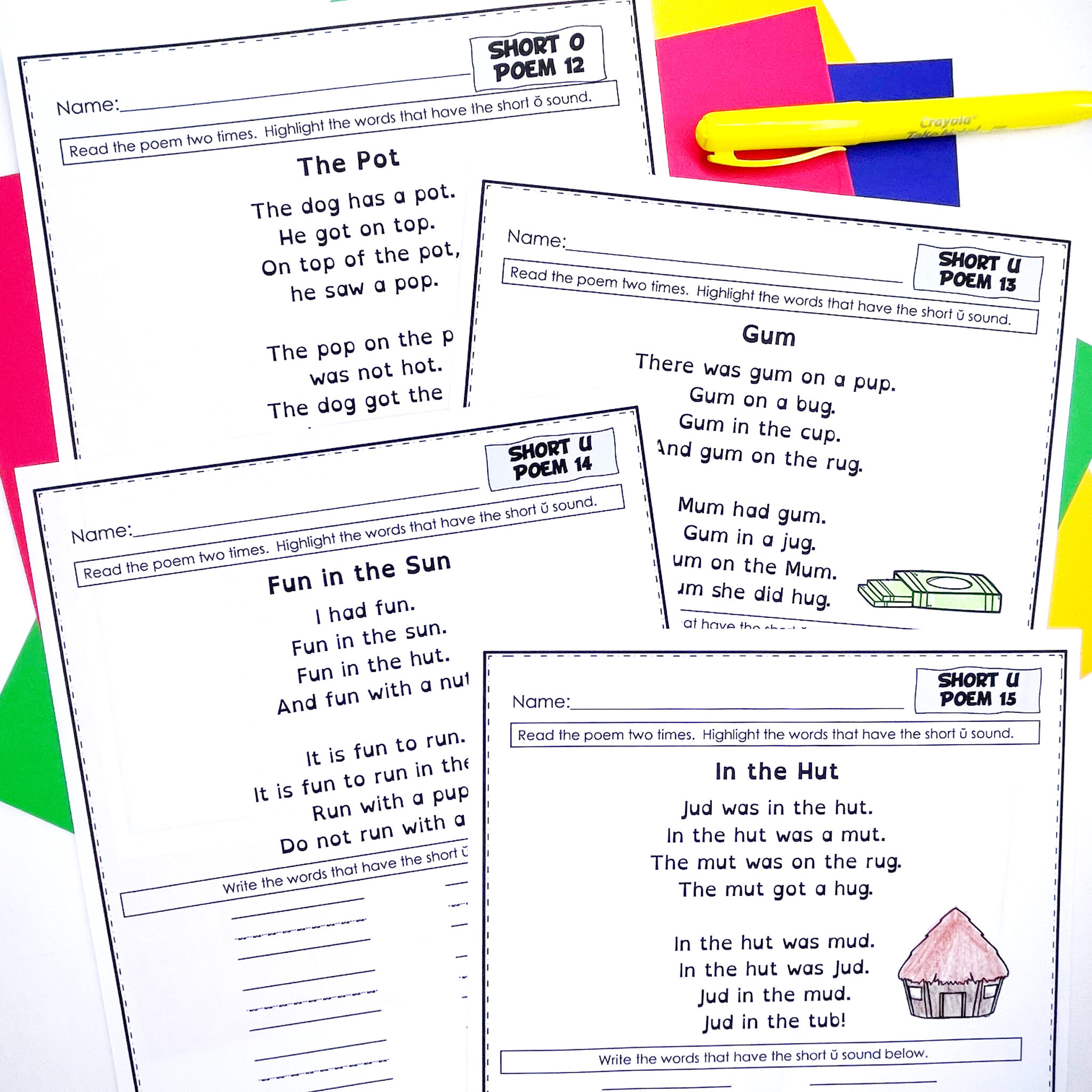 Decodable CVC Poems and Worksheets | Made By Teachers