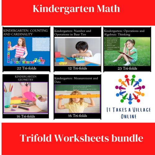 Kindergarten Math | Trifold bundle | Made By Teachers