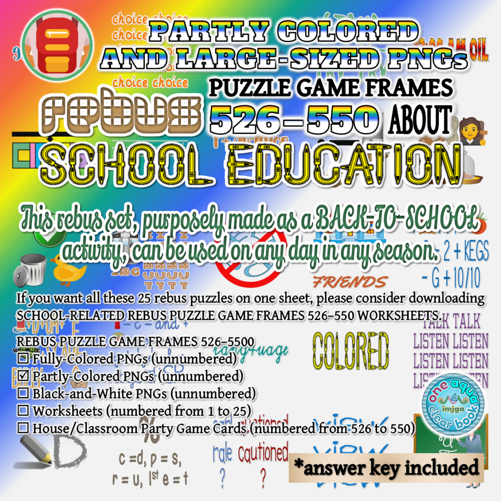 Partly Colored HALLOWEEN Rebus Puzzle Game Frames 151–175 PNGs | Made ...