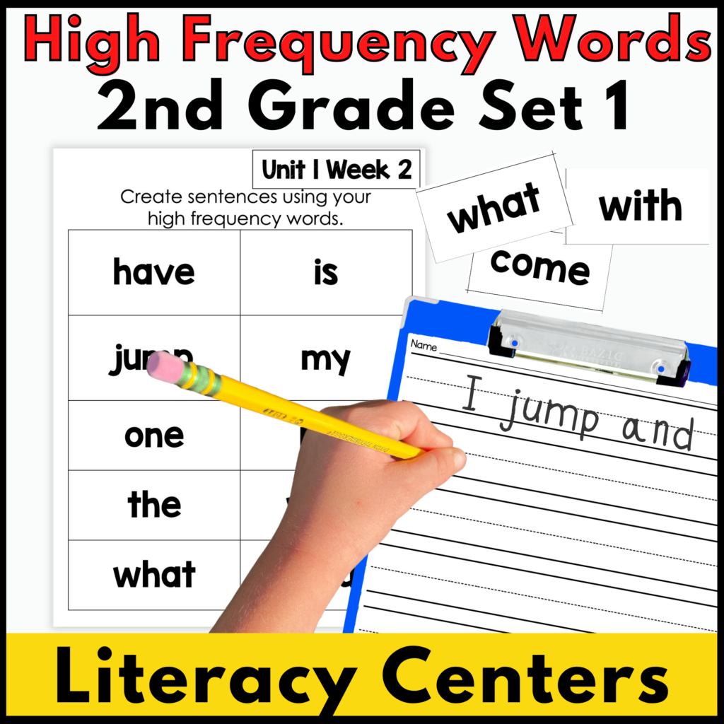 Benchmark Advance High Frequency Word Activities | 2nd Grade Unit 1 ...