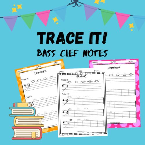Trace It! - Bass Clef Notes | Made By Teachers