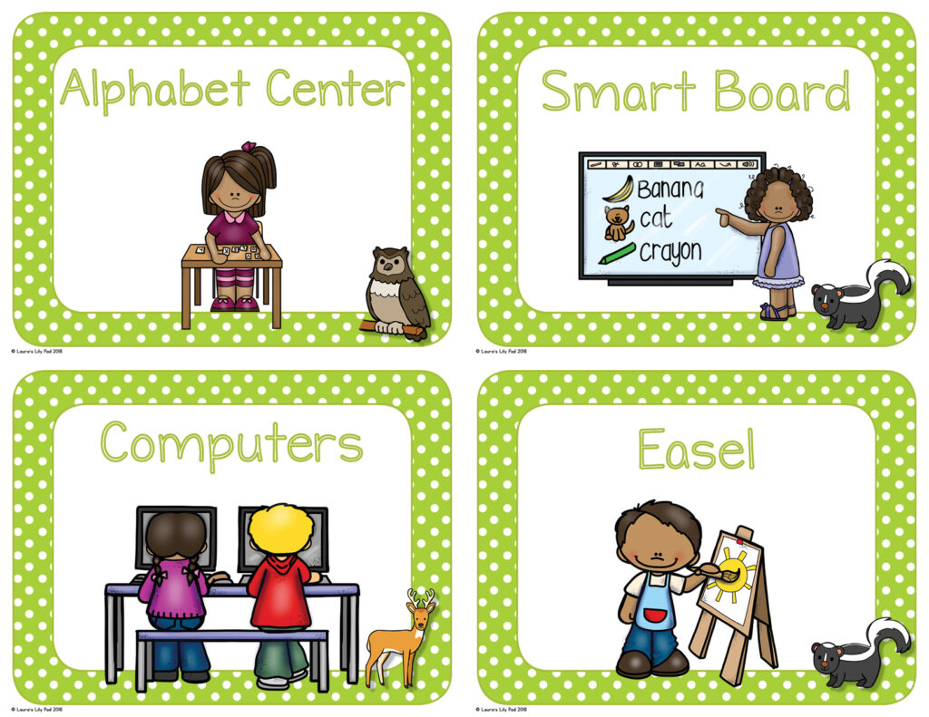 Forest Centers Signs for Preschool, PreK or Kindergarten | Made By Teachers