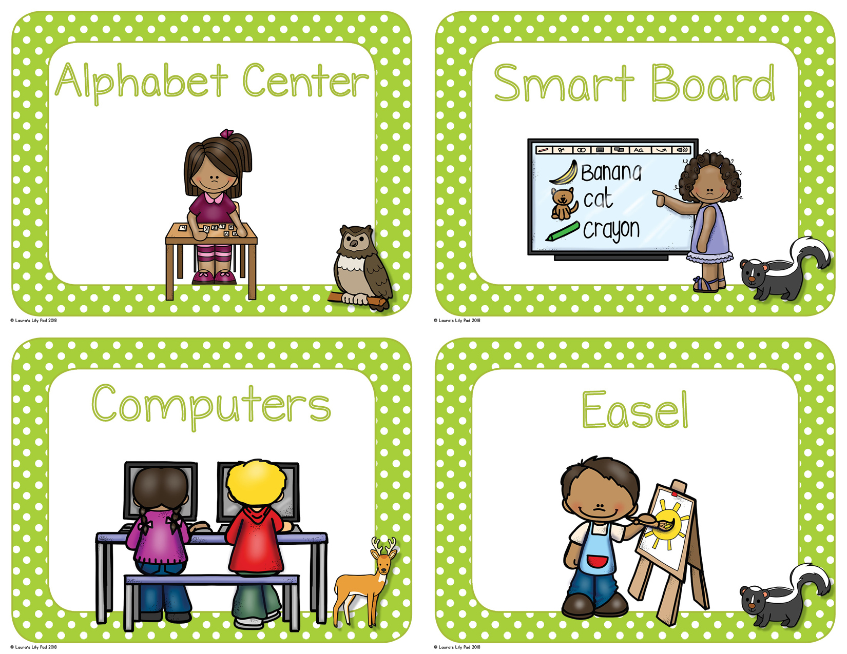 Forest Centers Signs for Preschool, PreK or Kindergarten | Made By Teachers