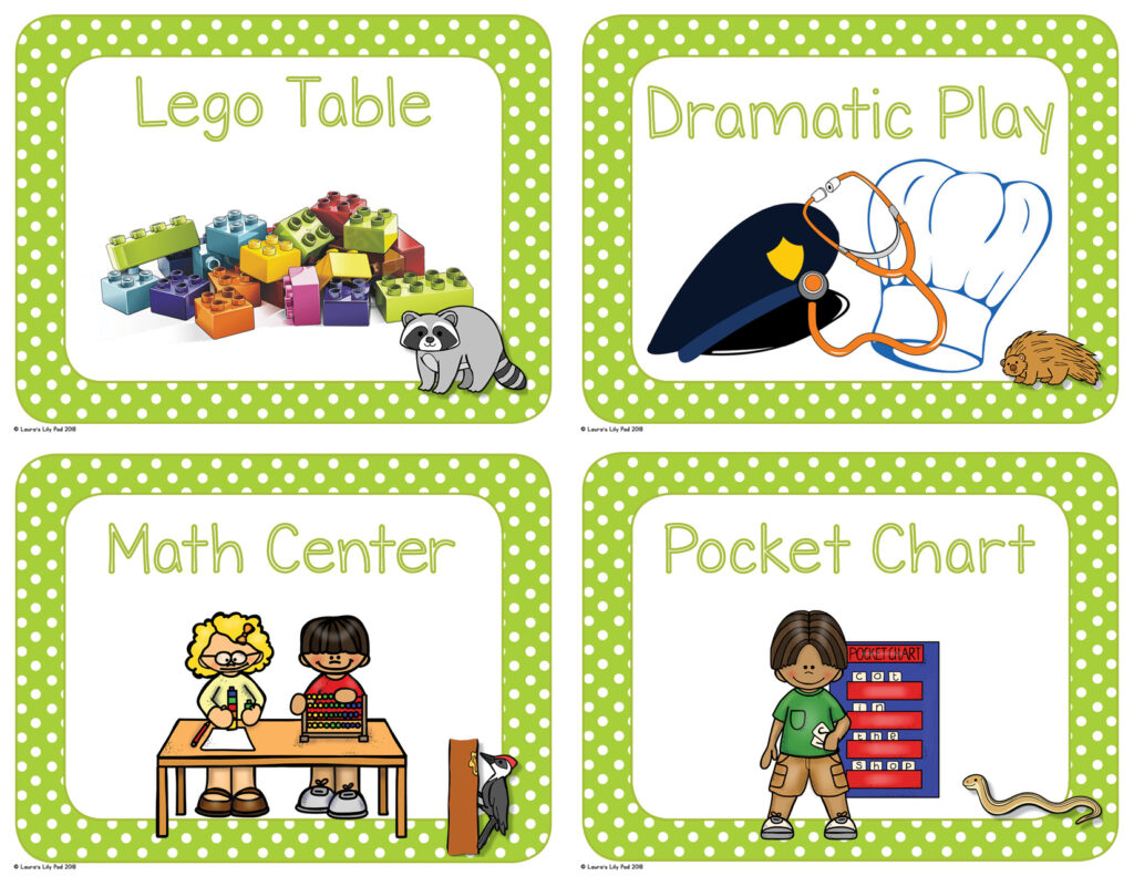 Forest Centers Signs for Preschool, PreK or Kindergarten - Made By Teachers