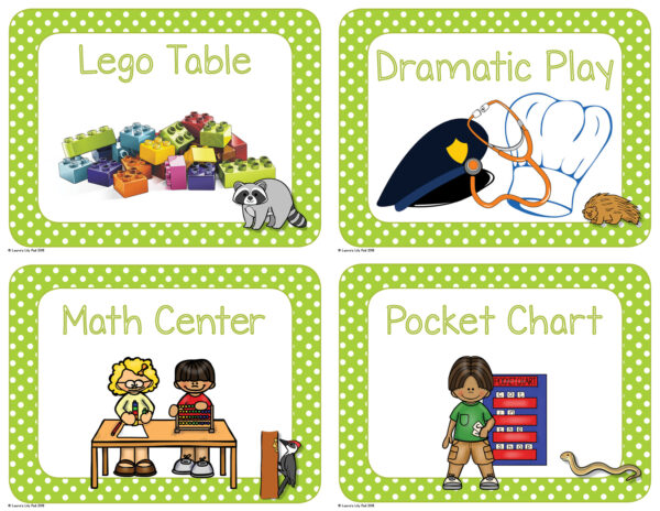 Forest Centers Signs for Preschool, PreK or Kindergarten - Made By Teachers