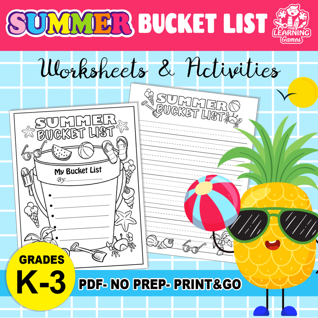 Summer Bucket List | End-of-Year Writing Activity | Coloring & Writing ...
