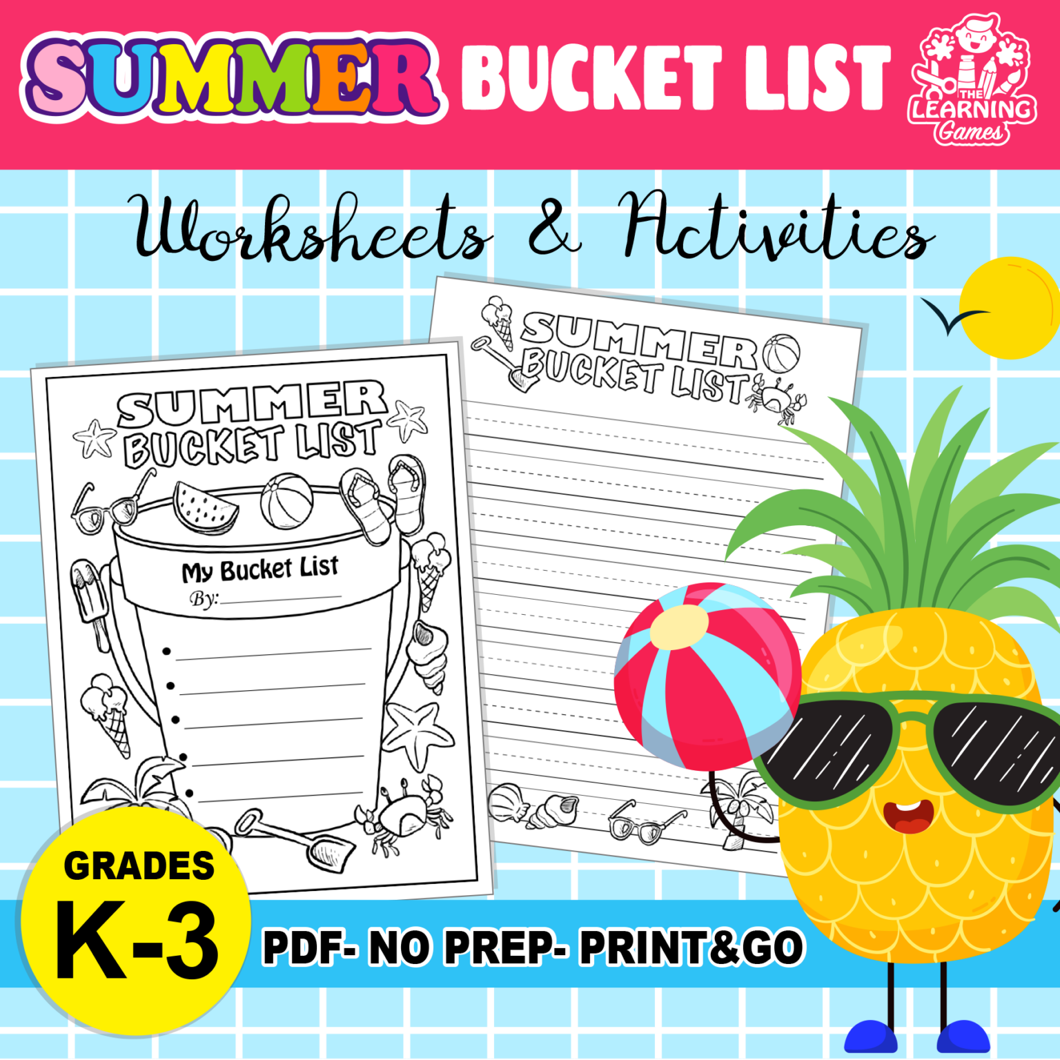Summer Bucket List | End-of-Year Writing Activity | Coloring & Writing ...