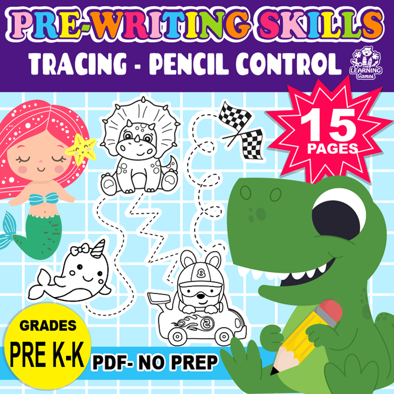 Fine Motor Tracing Skills | Pencil Control Worksheets | Pre-Writing ...