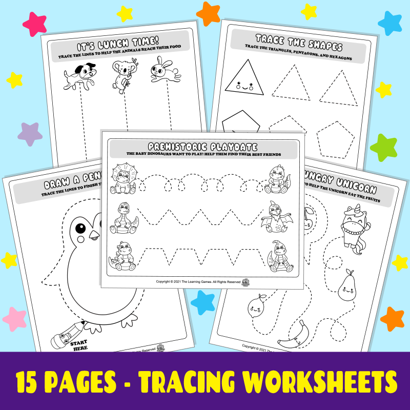 Fine Motor Tracing Skills | Pencil Control Worksheets | Pre-Writing ...