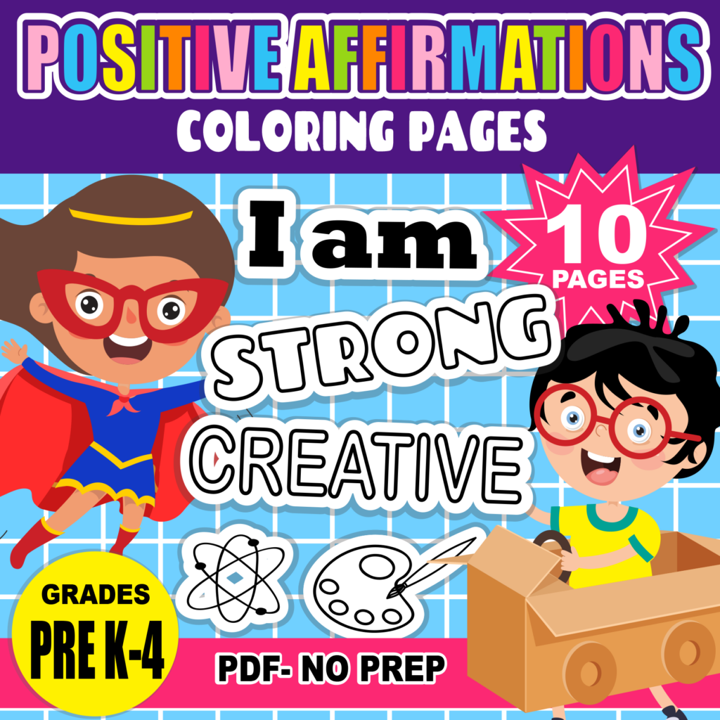 Positive Affirmations Coloring Pages | For Mental Wellness & Growth ...
