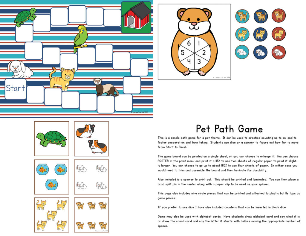 Pets Path Game - Made By Teachers