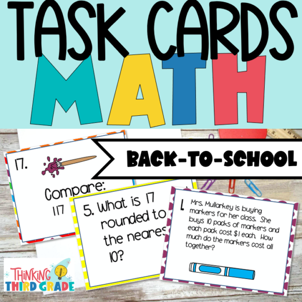 Back to School Math Task Cards | Math Activities | Math Centers - Made ...