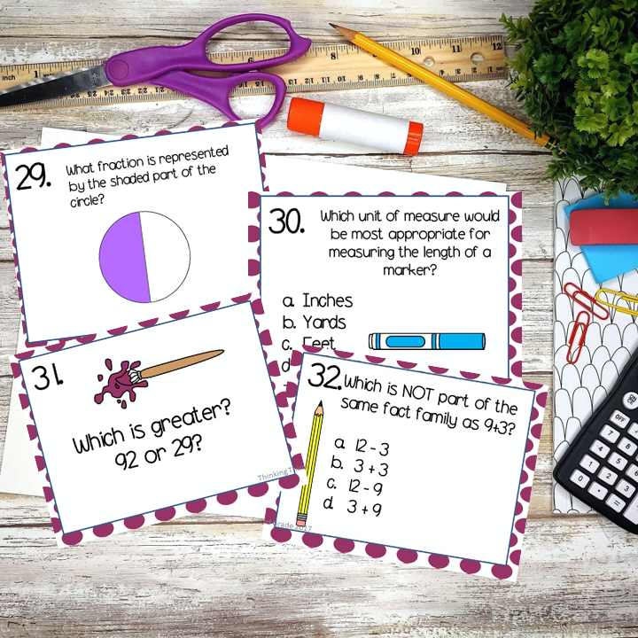 Back to School Math Task Cards | Math Activities | Math Centers | Made ...