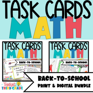 Back to School Math Task Cards | Printables and Digital Bundle | Math ...