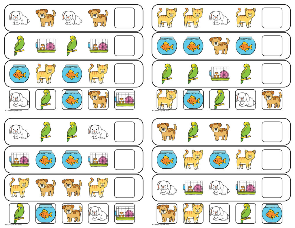 Pets Patterning Strips - Made By Teachers