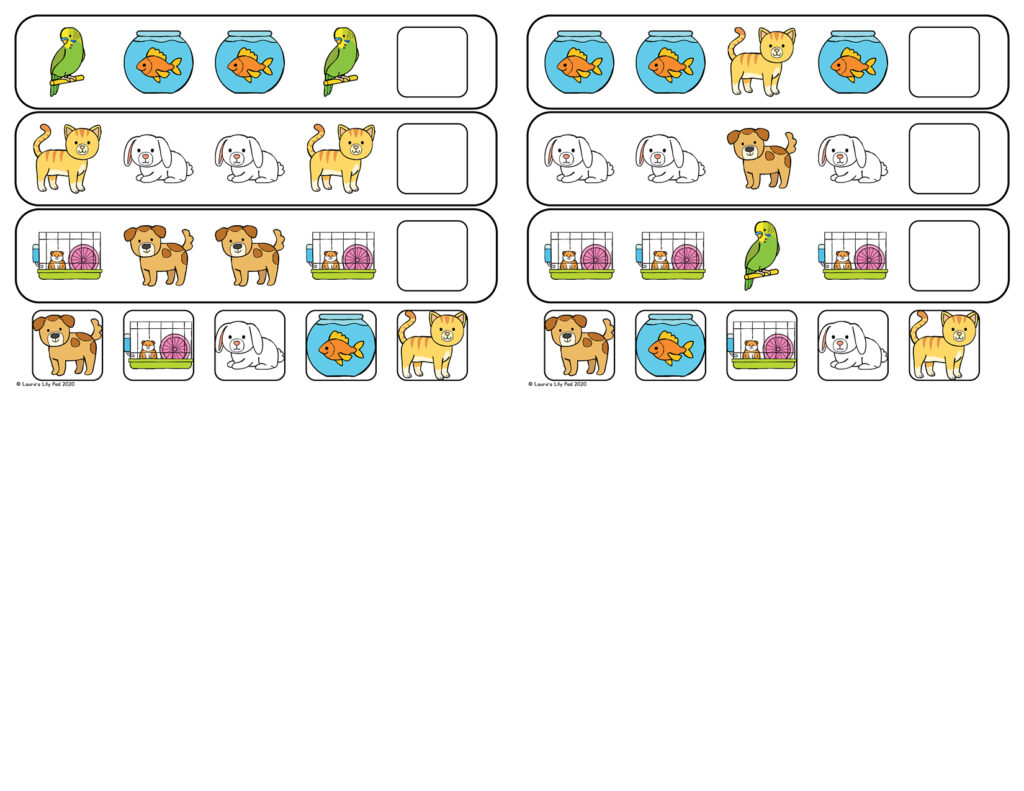 Pets Patterning Strips - Made By Teachers