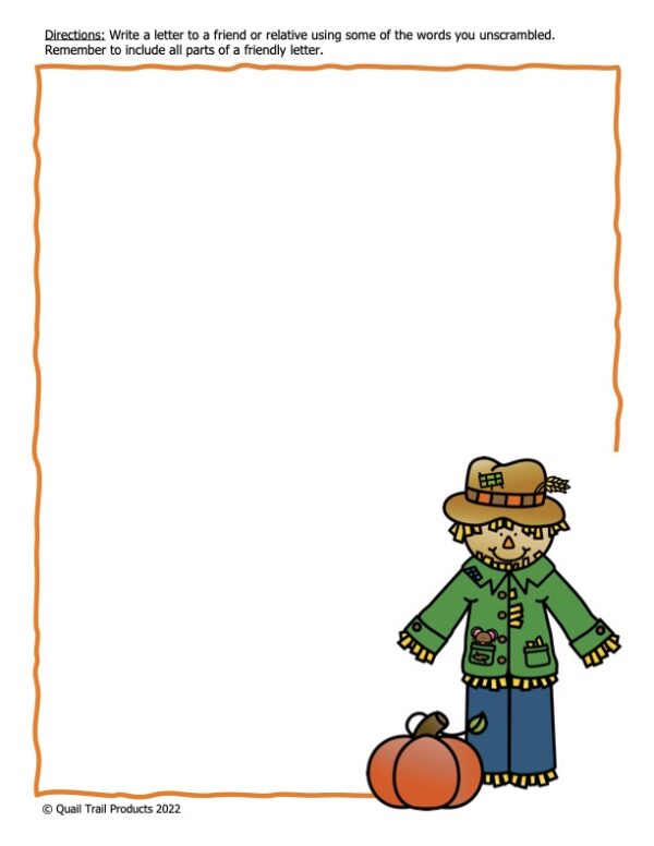 Pumpkin Word Unscramble and ELA Activities | Made By Teachers