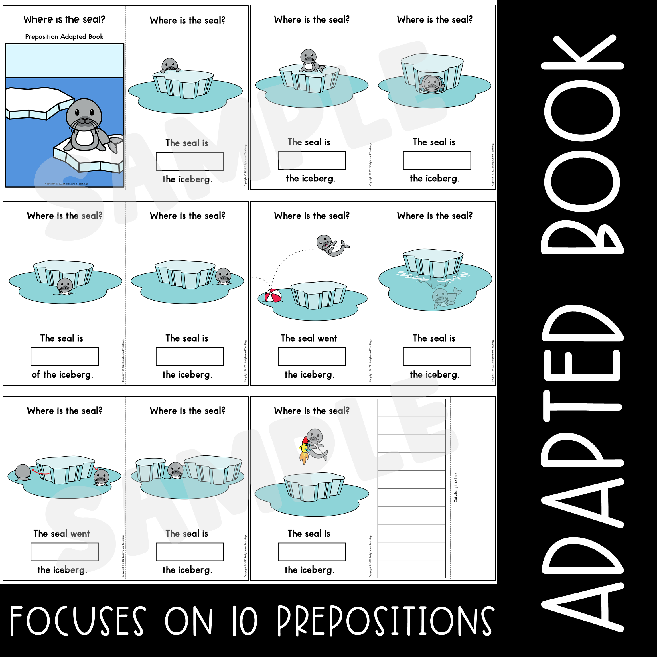 Preposition Adapted Book Interactive Booklet Preposition Flash Cards ...