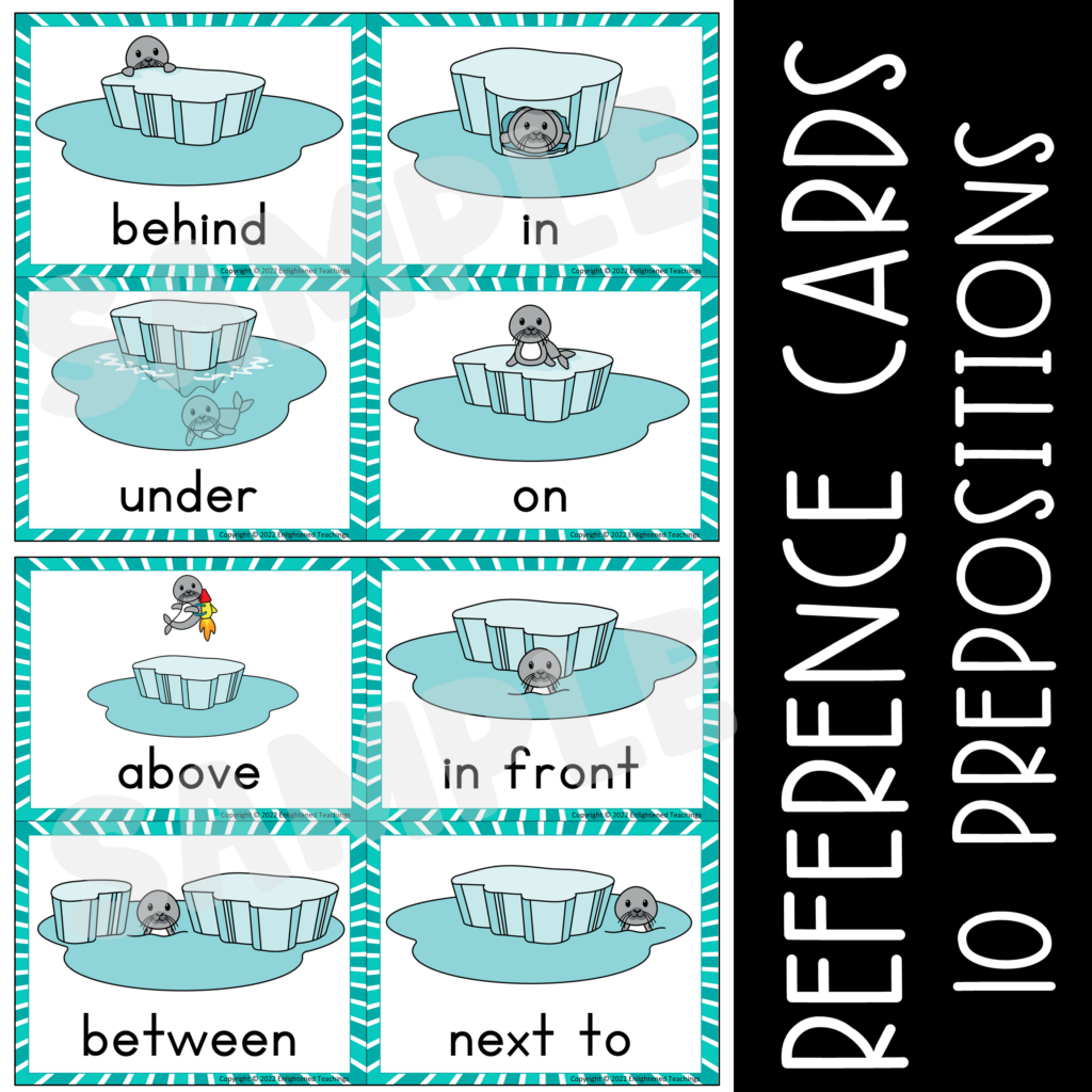 Preposition Adapted Book Interactive Booklet Preposition Flash Cards ...