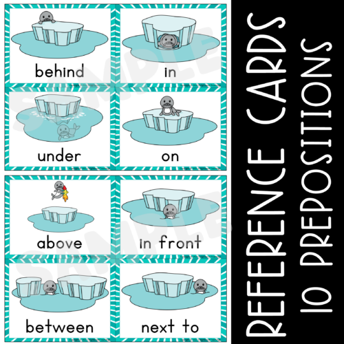 Preposition Adapted Book Interactive Booklet Preposition Flash Cards ...