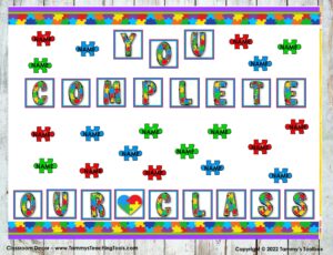 Puzzle Pieces Back To School Bulletin Board - Made By Teachers