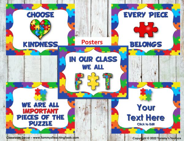 Puzzle Pieces Back To School Bulletin Board - Made By Teachers