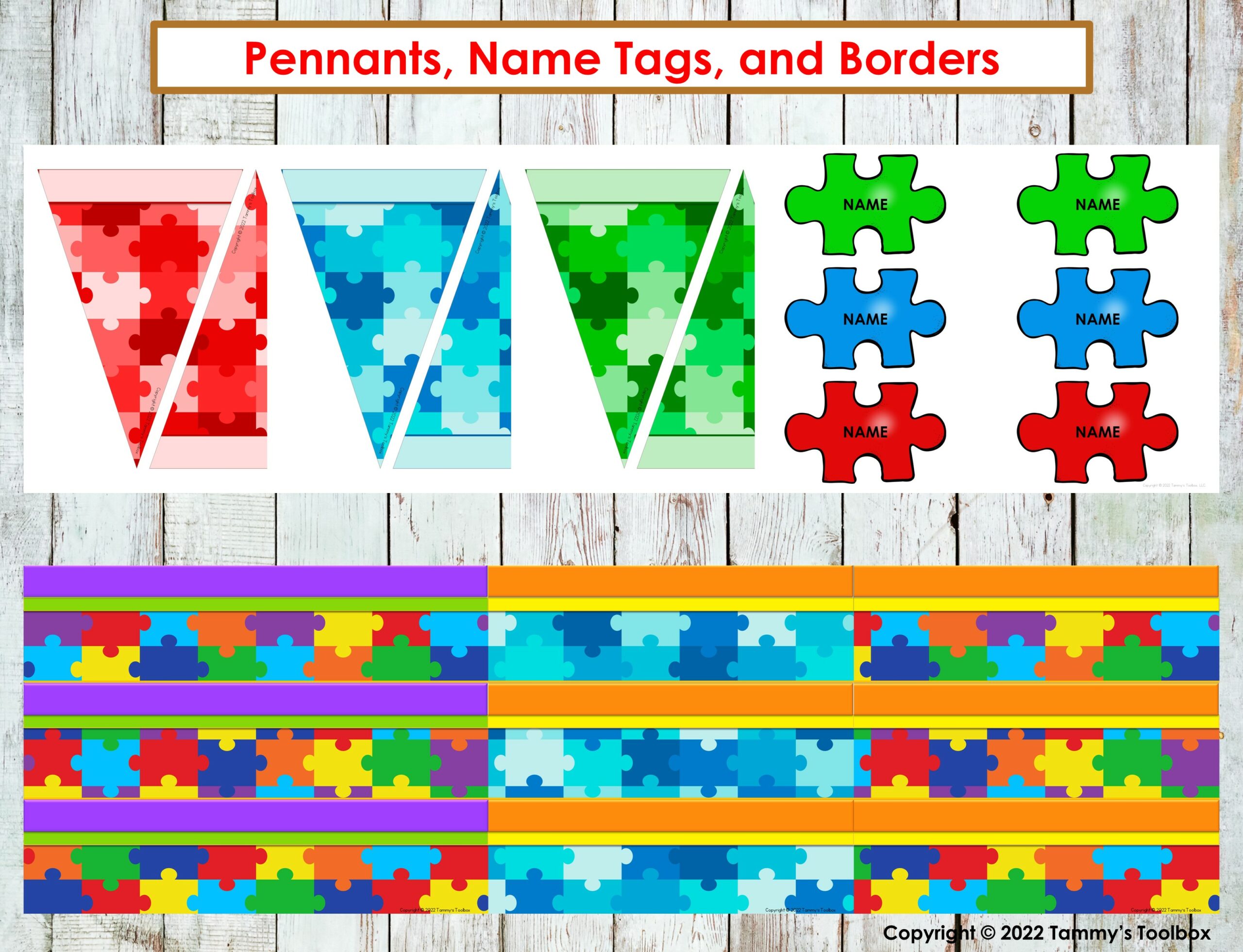 Puzzle Pieces Back To School Bulletin Board - Made By Teachers