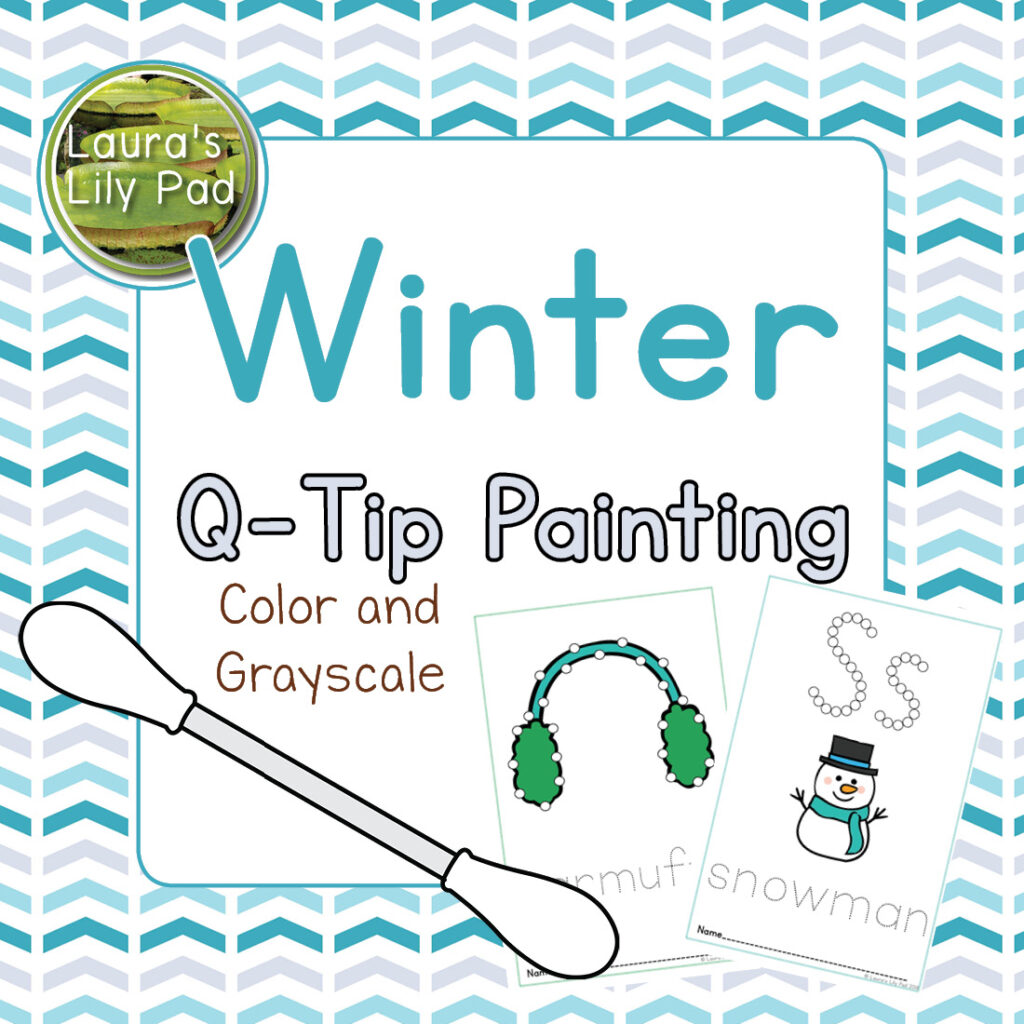 Winter Q-tip Painting - Made By Teachers