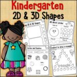 Kindergarten 2D and 3D shapes | 22 Worksheets | Made By Teachers