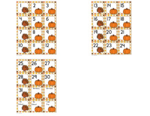 Calendar Number Cards Fall Theme - Made By Teachers