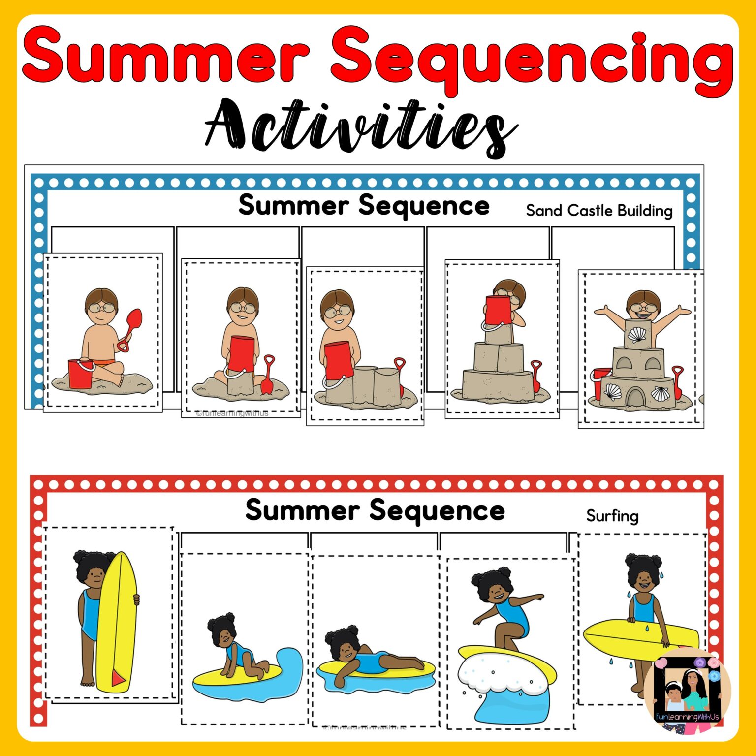 Summer Sequencing Activity Story Writing Worksheets - Made By Teachers
