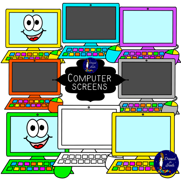 Computer Screens Clip Art - Made By Teachers