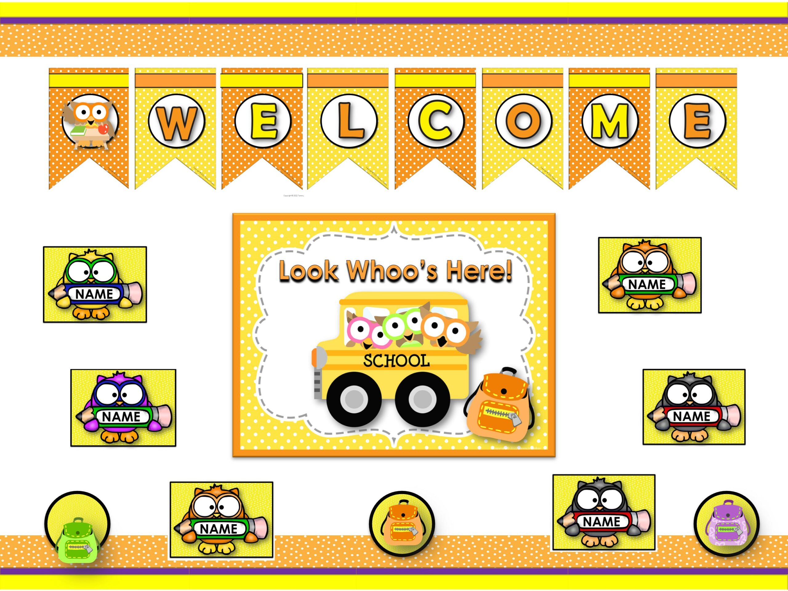 All About Me Back To School Bulletin Board - Owl Theme | Made By Teachers