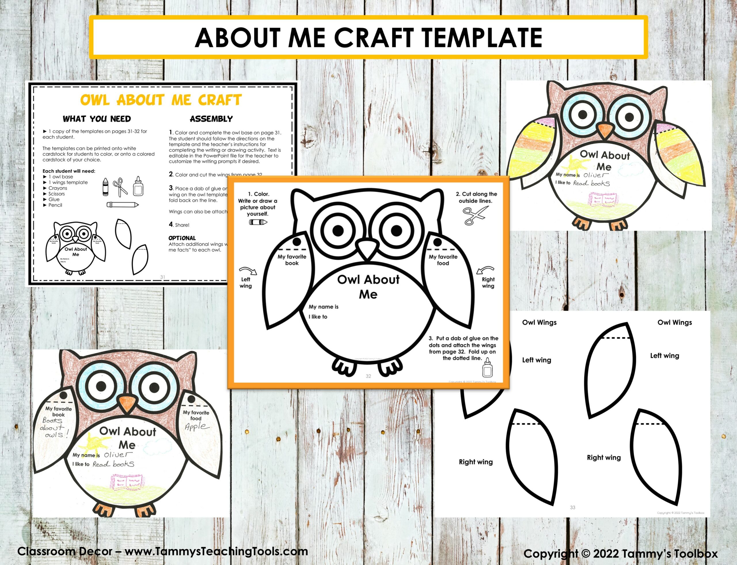 All About Me Back To School Bulletin Board - Owl Theme | Made By Teachers