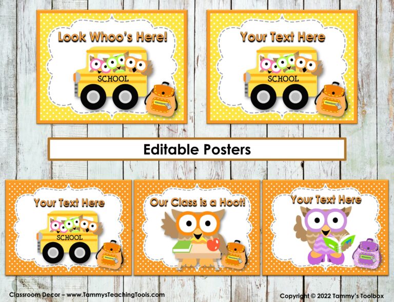 All About Me Back To School Bulletin Board - Owl Theme - Made By Teachers