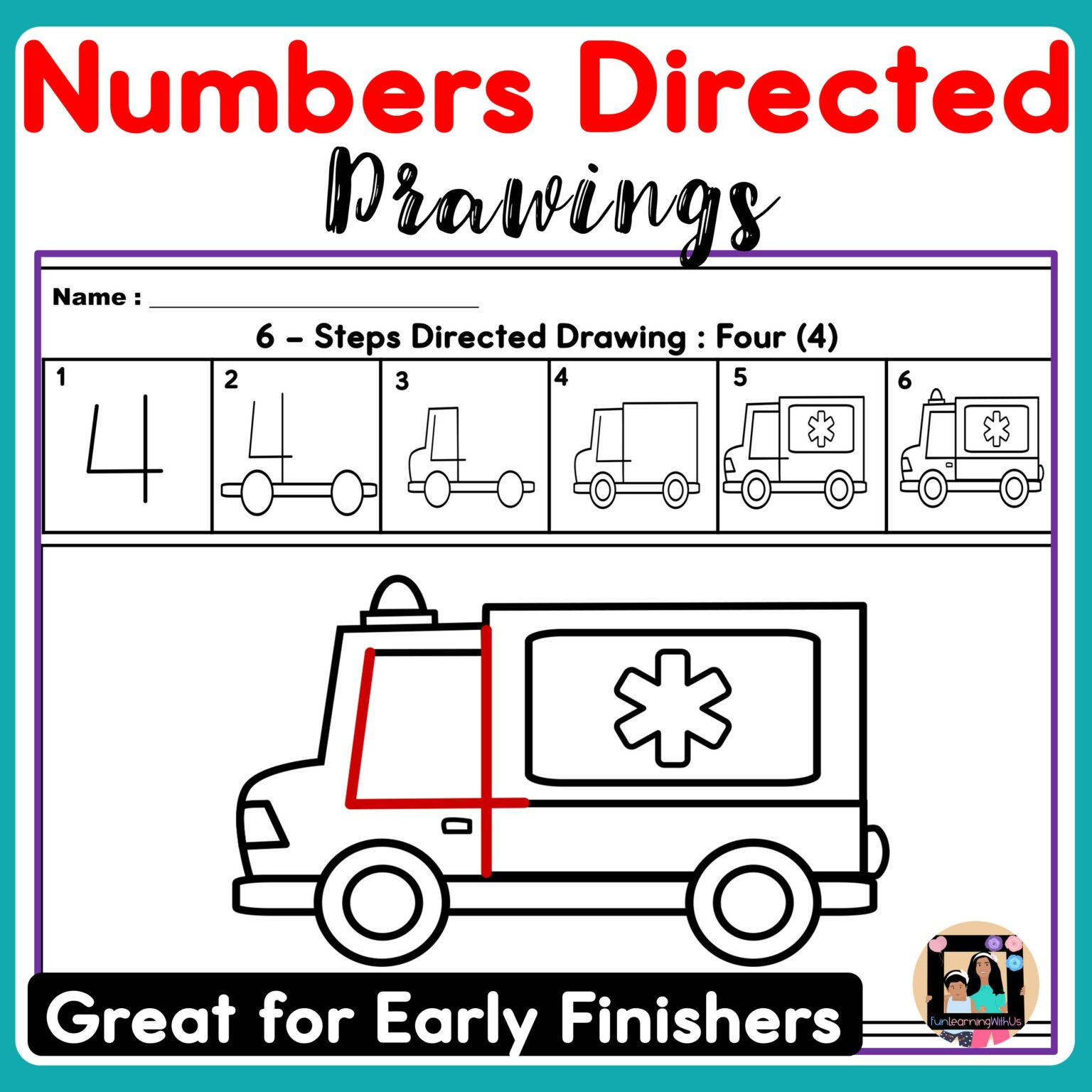 Numbers Directed Drawing (0-5) - Early Finishers Worksheets | Made By ...