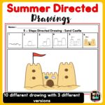 Summer Season Directed Drawing - July Writing Prompts Worksheets - Made ...