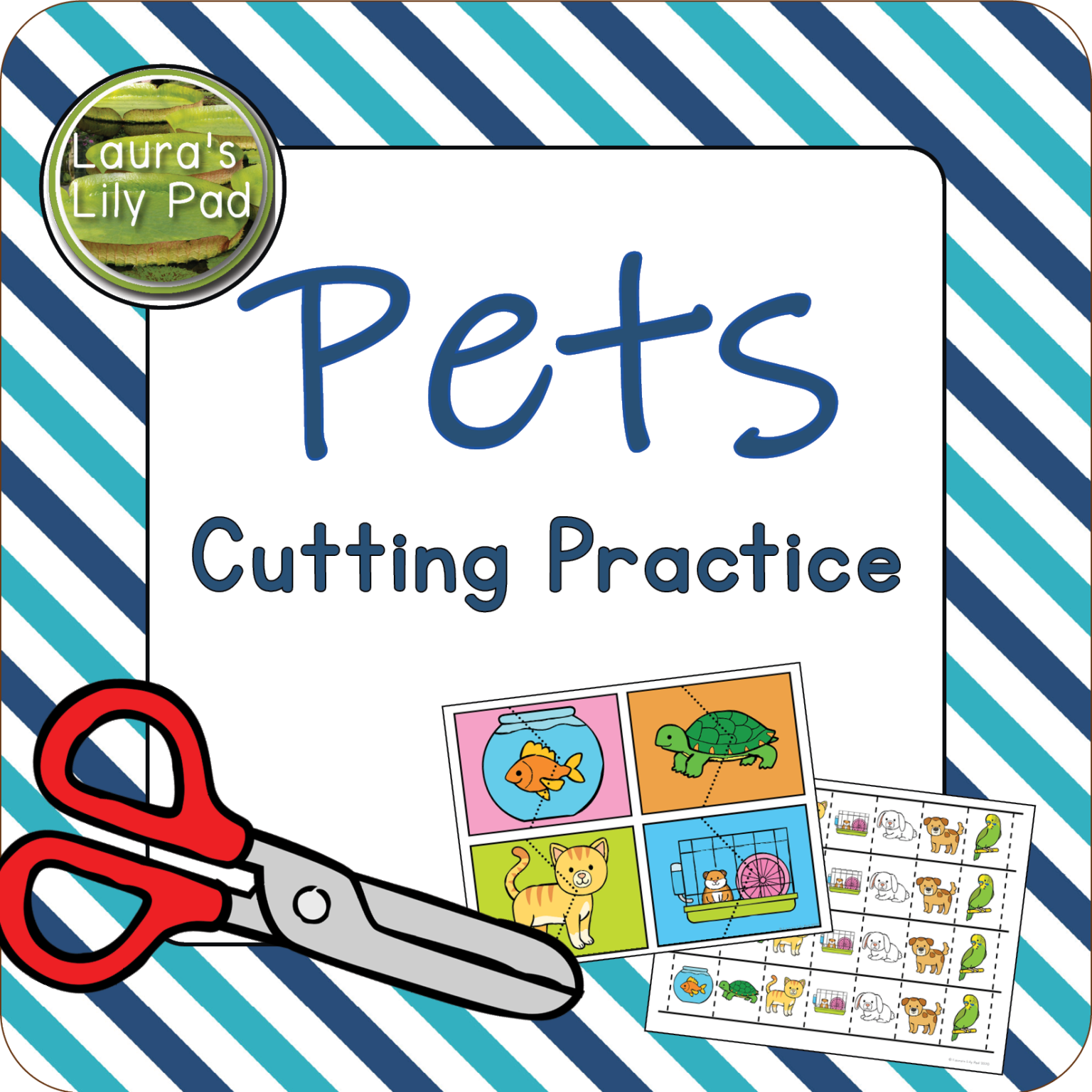 Pets Cutting Practice Scissor Skills Center - Made By Teachers