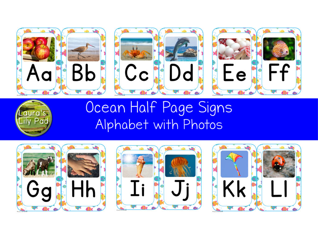 Ocean Theme Alphabet Signs - Made By Teachers