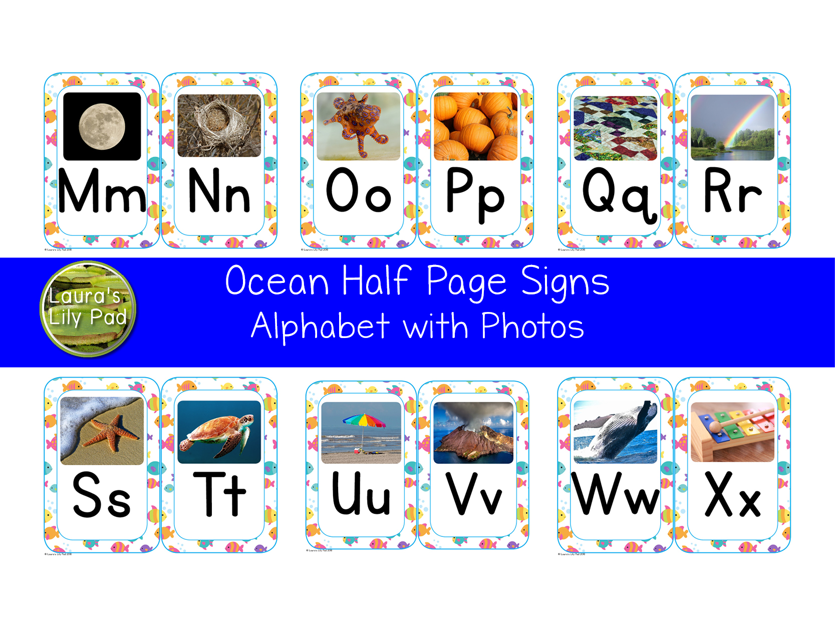 Ocean Theme Alphabet Signs - Made By Teachers