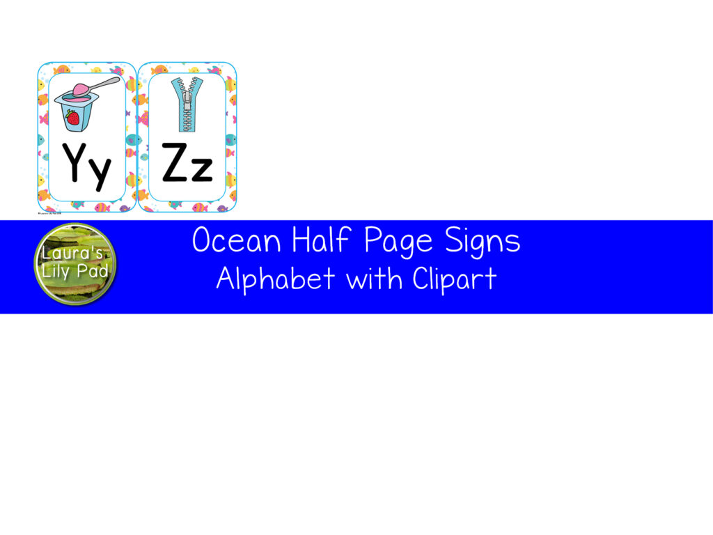 Ocean Theme Alphabet Signs - Made By Teachers