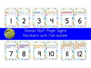 Ocean Theme Number Signs - Made By Teachers