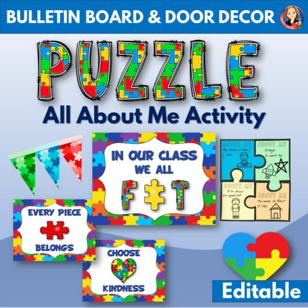 Puzzle Pieces Back To School Bulletin Board - Made By Teachers